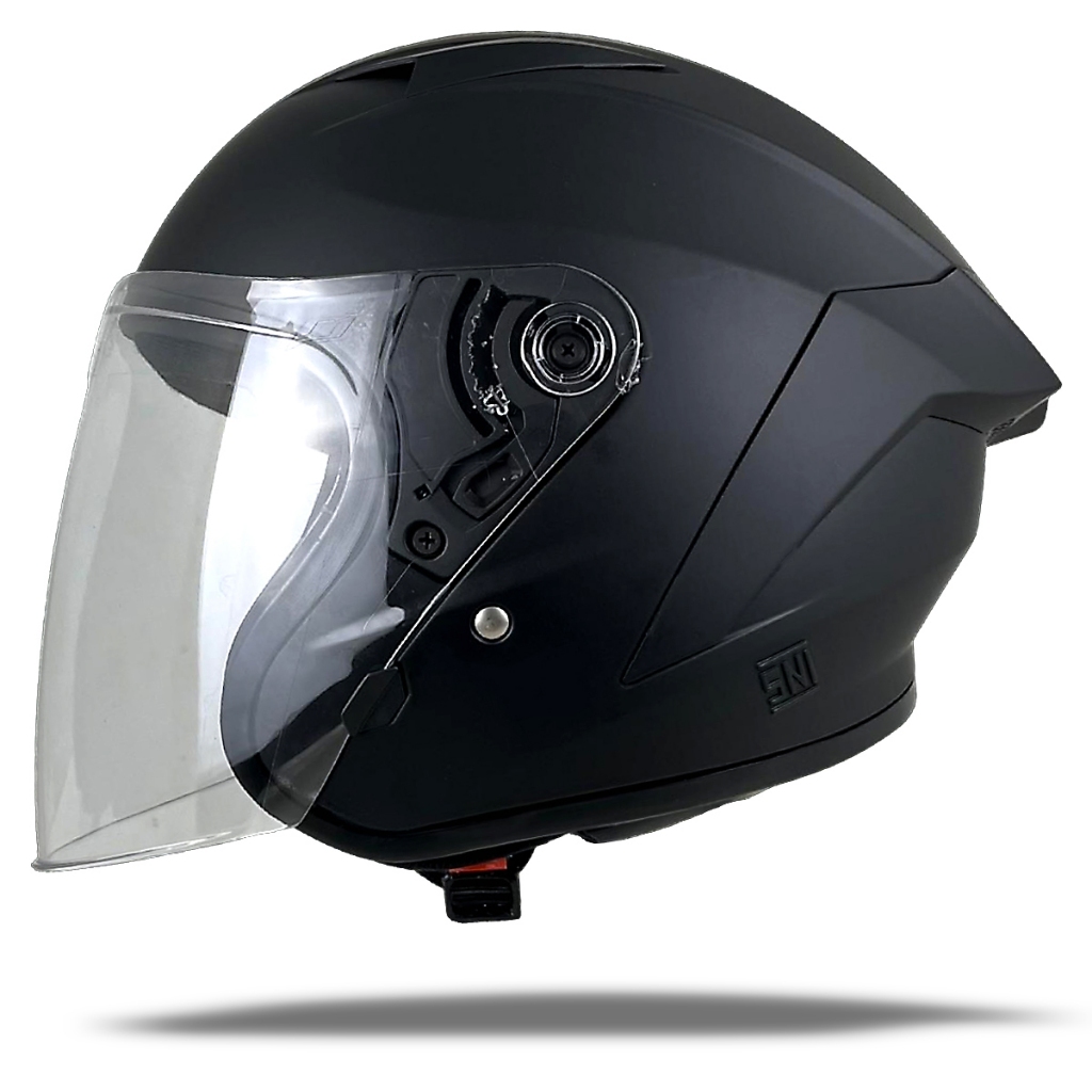 Jual Helm Half Face MVP RR15 | BLACK DOF Kaca Visor Bening | Helm ...