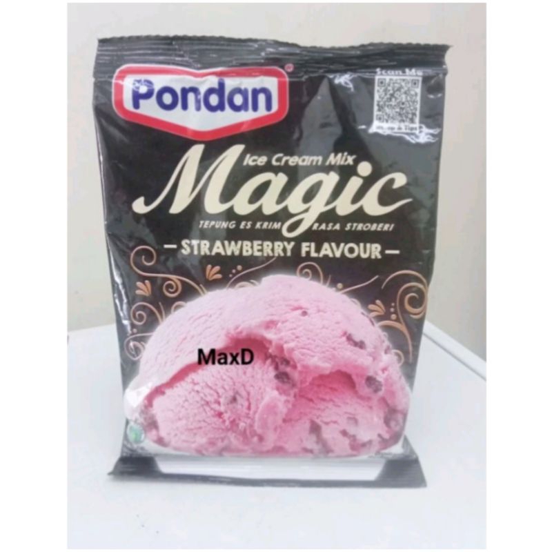 Jual Pondan Magic Ice Cream Powder Rasa Strawberry 75 gr 1 Pcs | Shopee ...