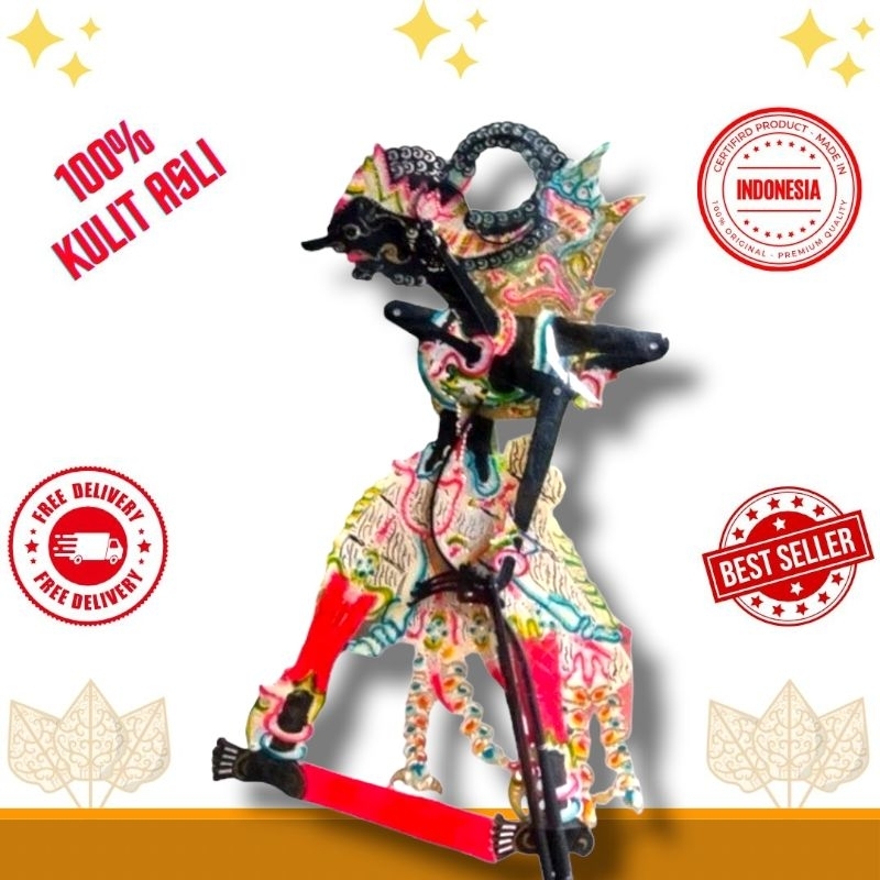 Jual GATOTKACA HITAM Wayang Kulit sapi Asli / Wayang Kulit Asli ...