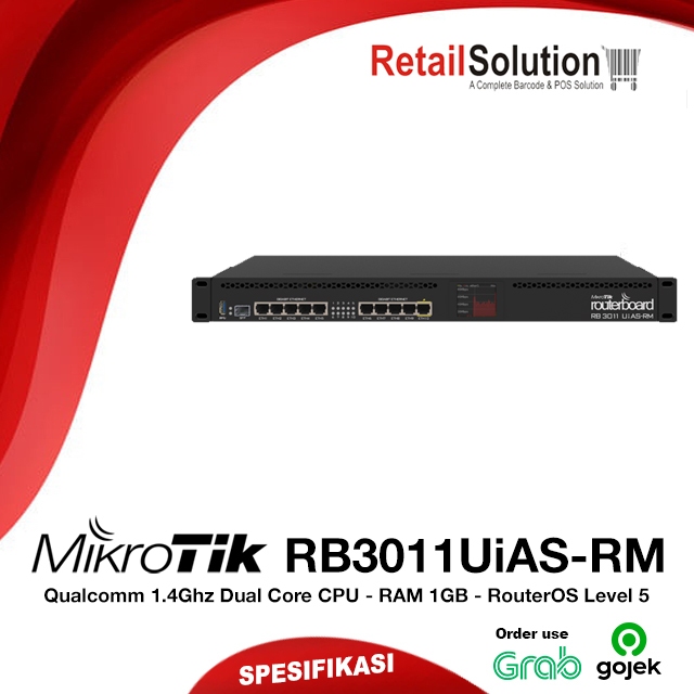 Jual Router Gigabit Rackmount 10 Port - Mikrotik Routerboard 3011 ...
