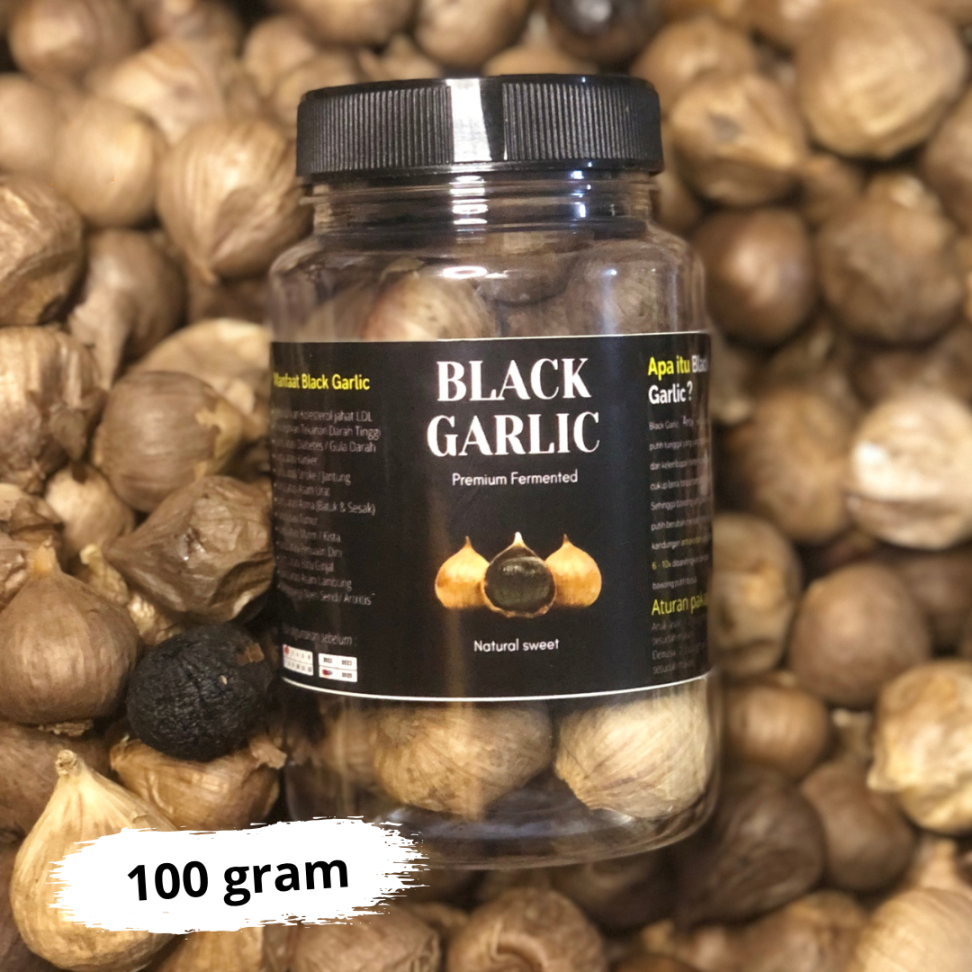 Jual Bawang Hitam Tunggal / Black Garlic Kemasan 100gr - Herbal Bermacam Khasiat | Shopee Indonesia