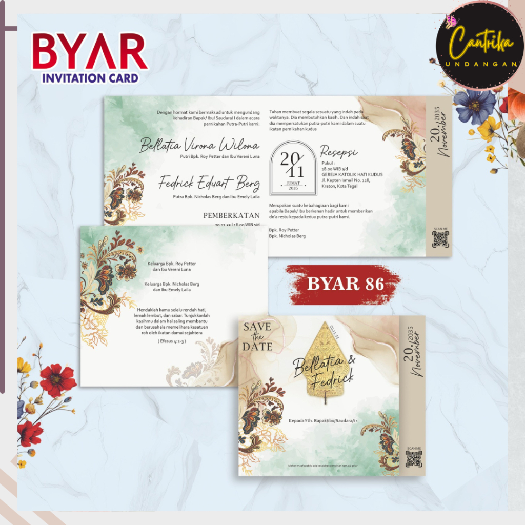 Jual Blangko Undangan Byar 86 Harga Murah Grosir, bonus buku album ...