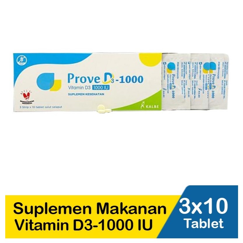 Jual Prove Vitamin D3-1000 IU 30 TABLET ED 04/27 | Shopee Indonesia