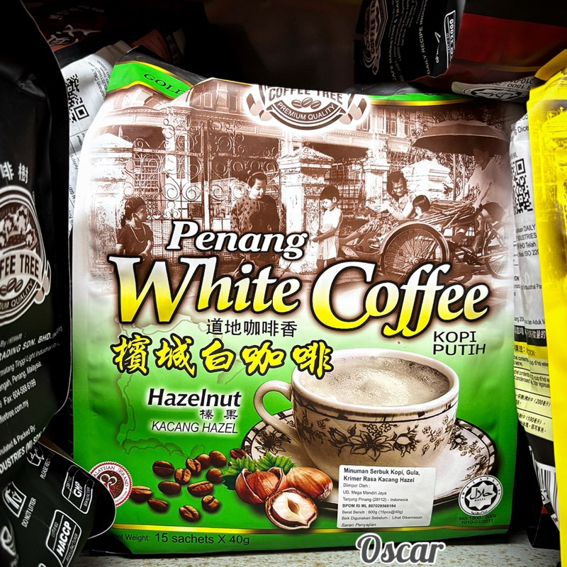Jual Penang White Coffee hazelnut isi15 sachet Malaysia | Shopee Indonesia