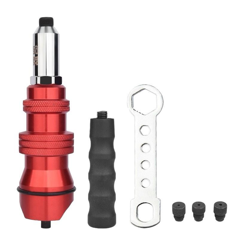 Jual Adapter Bor Ke Alat Rivet Body Merah Aluminum + Pegangan Besi ...