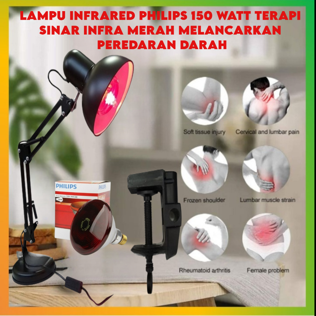 Jual LAMPU INFRARED PHILIPS 150 WATT TERAPI SINAR INFRA MERAH ...