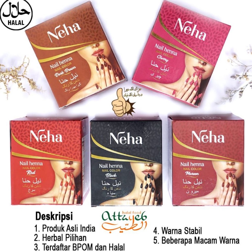Jual KODE P3Z 1 LUSIN NEHA NAIL PACAR KUKU COLOUR TUBE HENNA 1gr PER ...