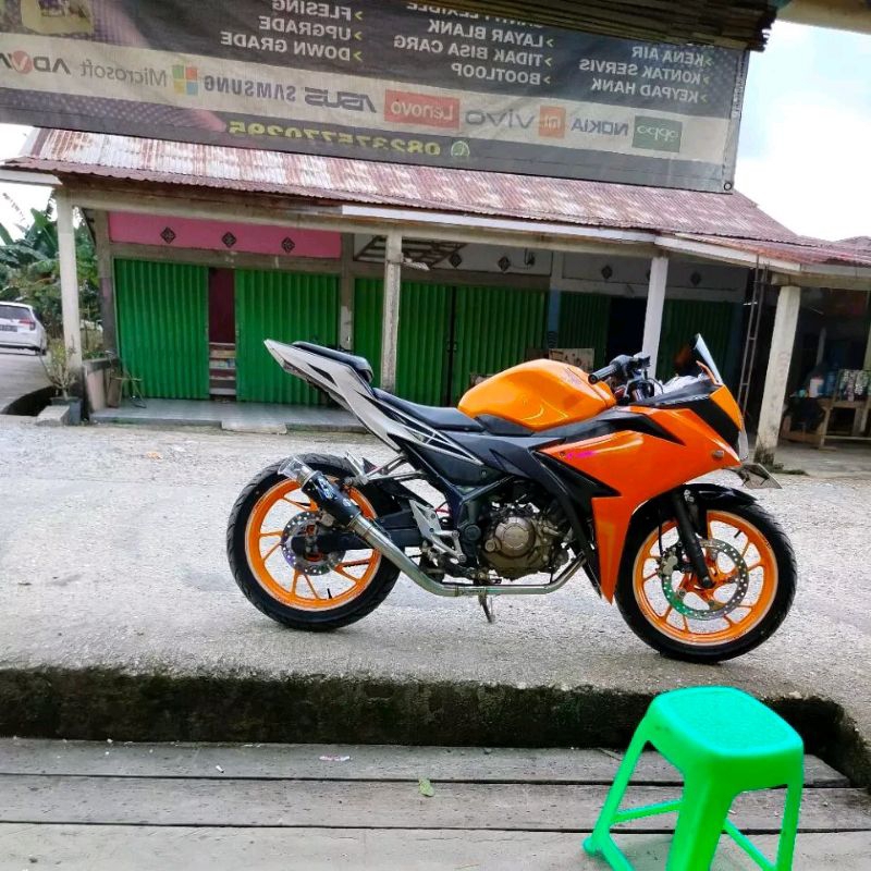 Jual KNALPOT CBR 150R FACELIFT CJS TR-1 BLACK BOYOLALI EXHAUST CBR ...