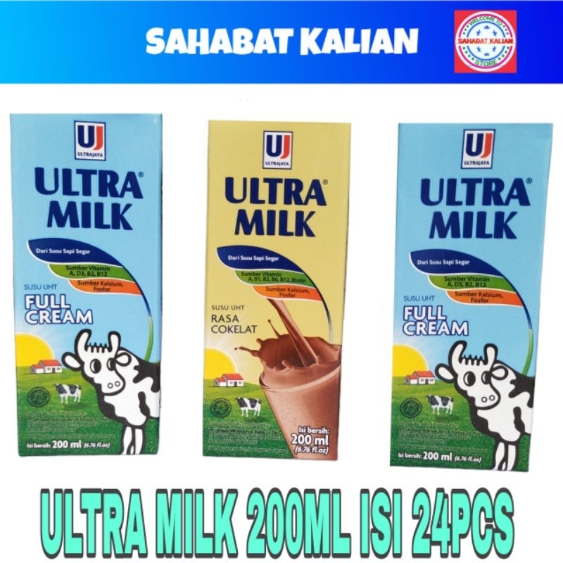 Jual ULTRA MILK 200ML ISI 24PCS | Shopee Indonesia