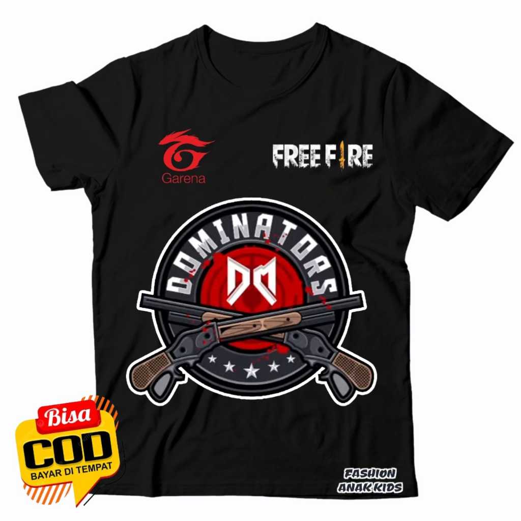 Jual (BISA COD) KAOS ANAK BAJU ANAK FF FREE FIRE TEAM SQUAD DOMINATORS ...