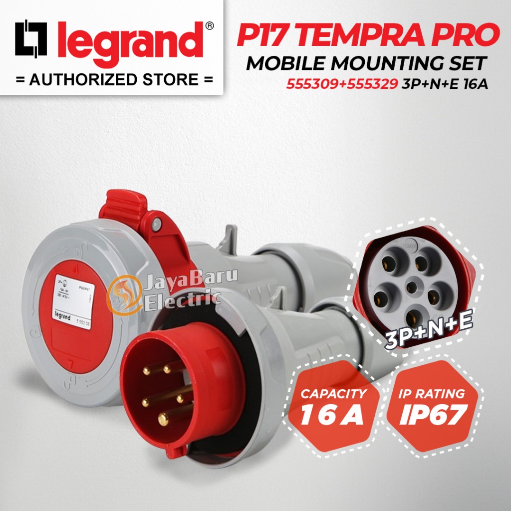 Jual Legrand Paket Set Plug Mobile Mounting Socket 3P+N+E / 5 Pin 5Pin ...