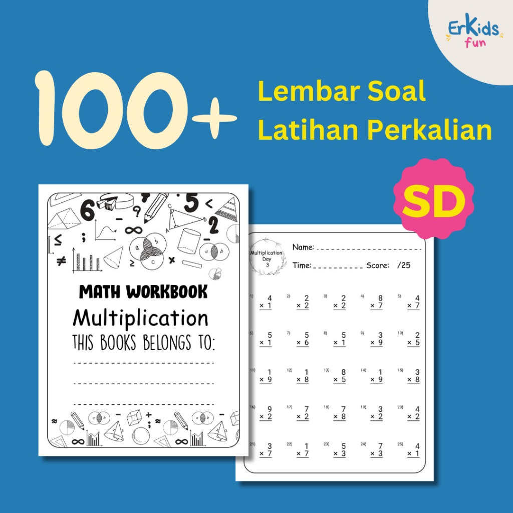 Jual Printable Worksheet Matematika untuk Anak PAUD/TK dan SD ...