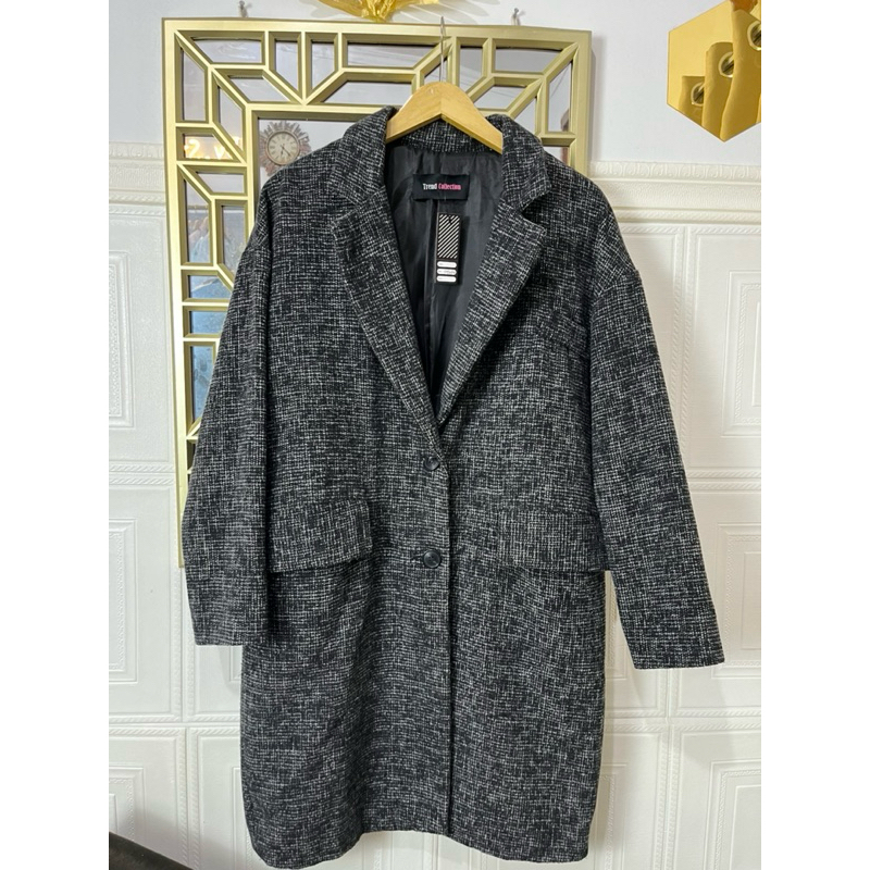 Jual BLAZER LONG TWEED WOL PREMIUM TEBAL | Shopee Indonesia