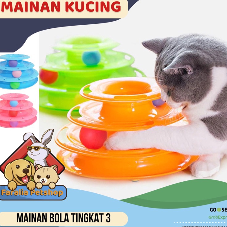 Jual Crazy Ball Mainan Menara Bola Tingkat 3 Kucing Cat Kitten Pyramid ...