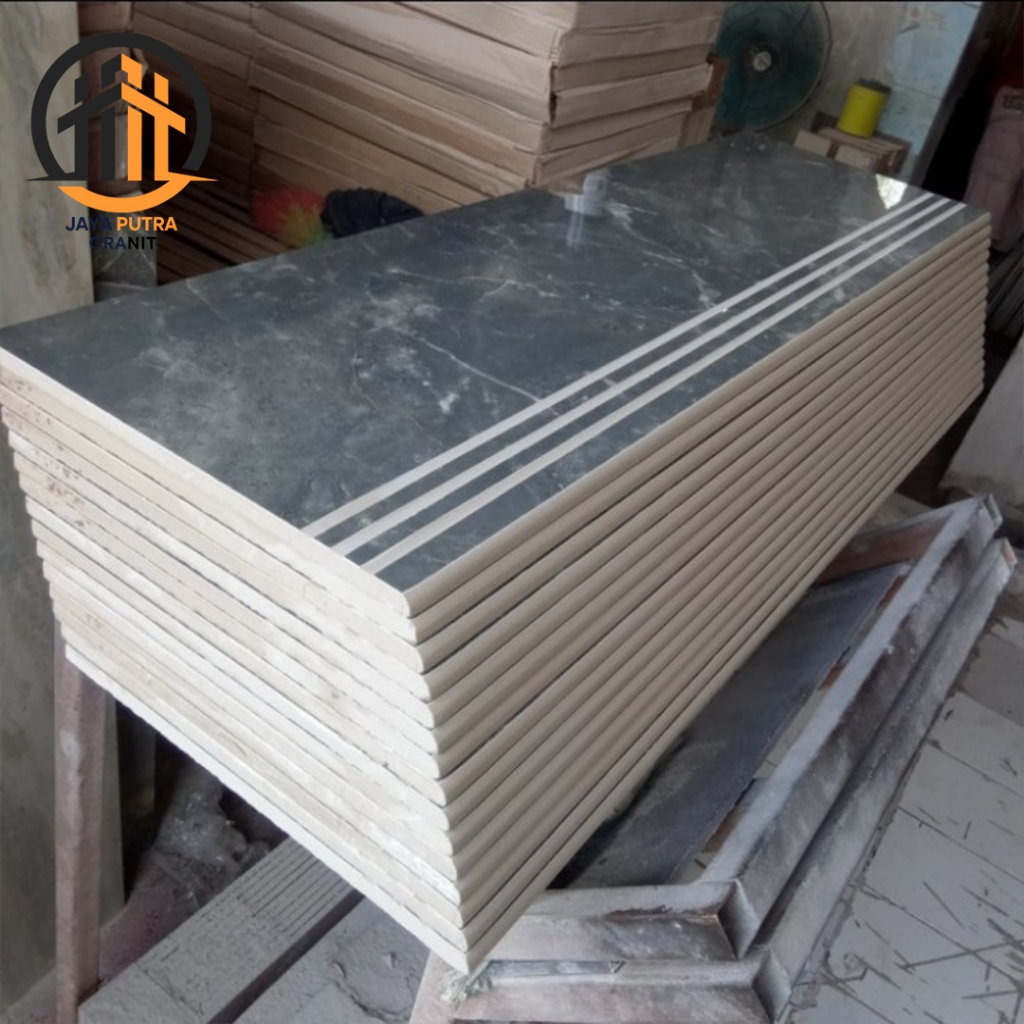 Jual Granit Tangga Custom Ukuran / Granite Motif Hitam Alaska Request ...
