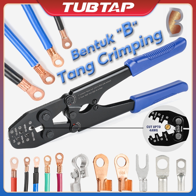 Jual TUBTAP Tang Crimping 100A Alat Crimping Kabel Baterai Multifungsi ...