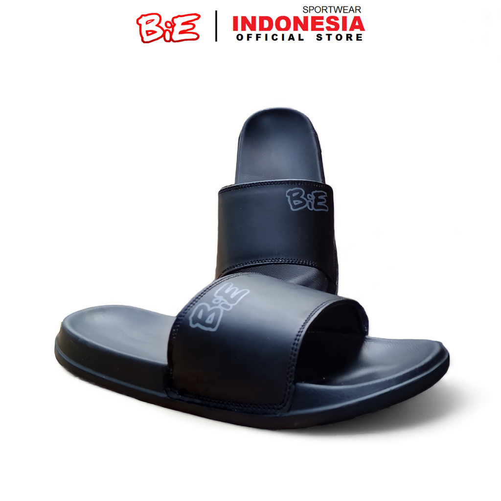 Jual BIE | Sandal Slip On Bie Up Genzha Series Grey On Metalic Black ...