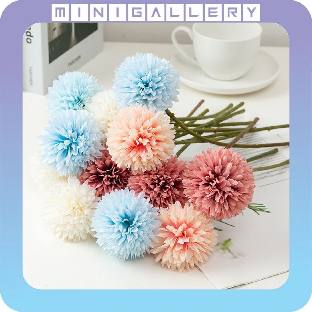 Jual Artificial Flower PomPom Mum Artifisial Bunga Palsu Plastik Sutra ...