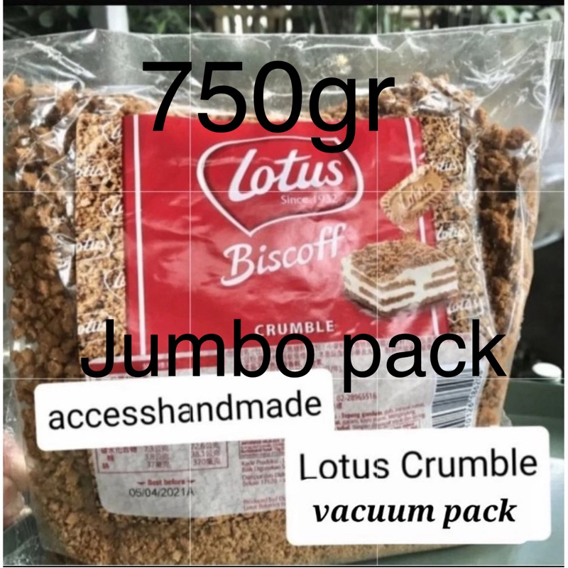Jual LOTUS CRUMBLE 750gr JUMBO PACK lotus biscuit biscoff toping ...