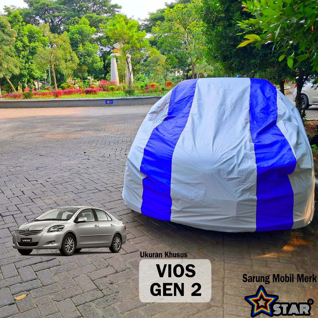 Jual Body Cover VIOS GEN 2 Abu Strip 2 Biru Sarung Mobil Warna PREMIUM ...