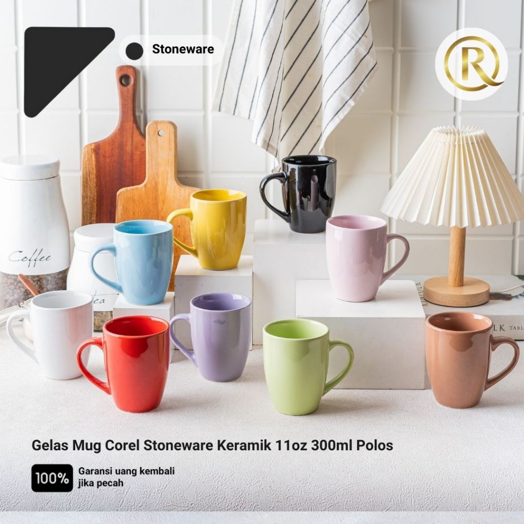 Jual Gelas Mug Corel Stoneware Keramik 11oz 300ml Polos | Shopee Indonesia