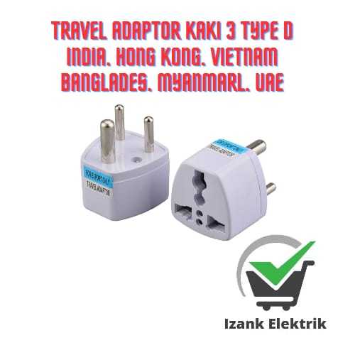 Jual Adapter Konverter power plug US AU UK Ke India / Sri Lanka / Nepal ...