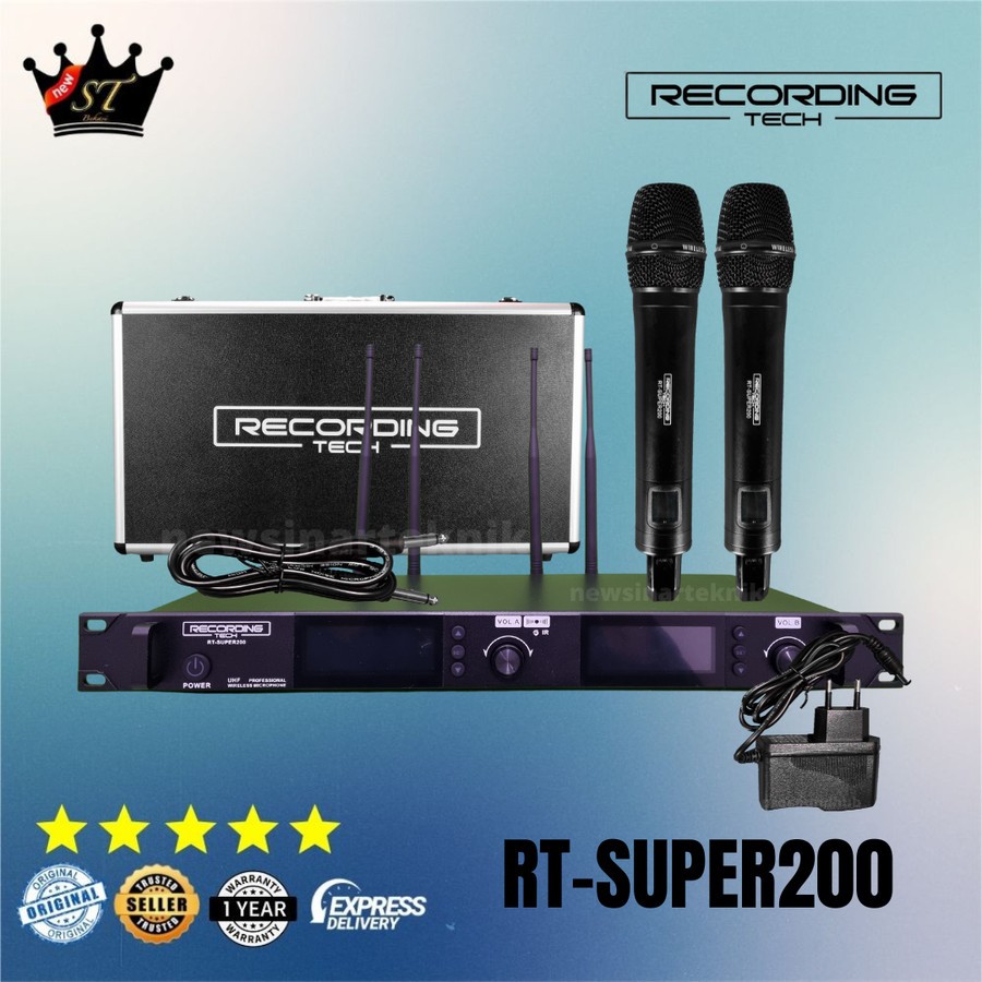 Jual Recording Tech RT-SUPER200 Mic Wireless Microphone Pegang Genggam ...