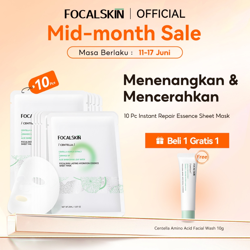 Jual FOCALSKIN Instant Repair Mask Masker Wajah Lembaran Sheet Mask ...