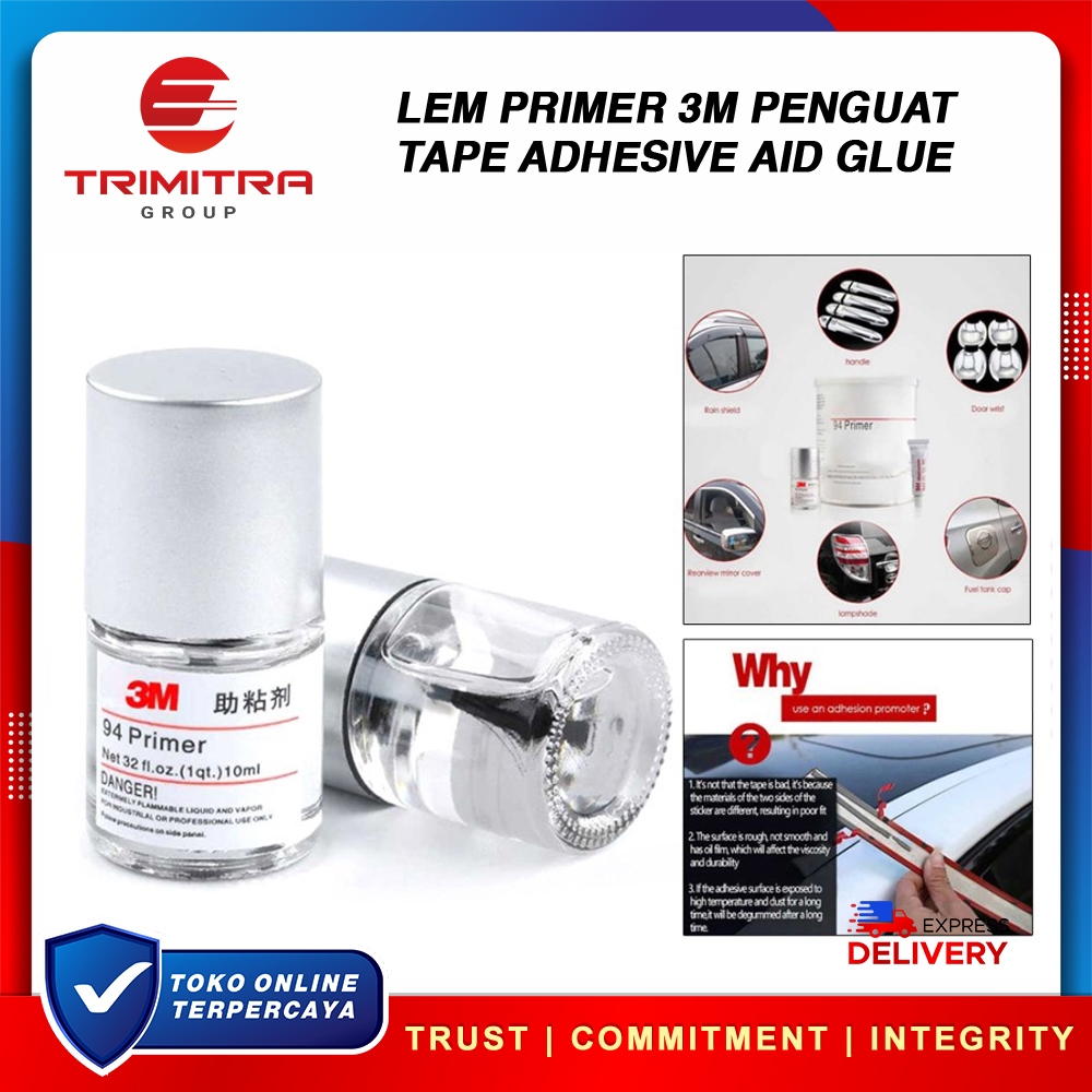 Jual Lem Primer 3M Perekat Double Tape Mika 10ml | Shopee Indonesia