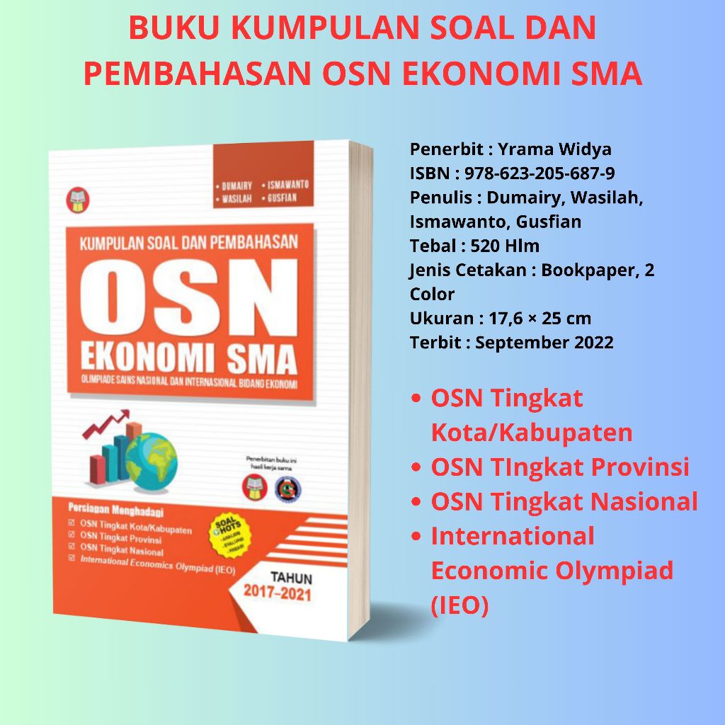 Jual BUKU KUMPULAN SOAL DAN PEMBAHASAN OSN EKONOMI SMA | Shopee Indonesia