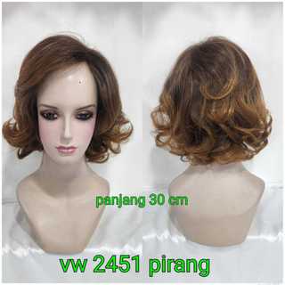 Jual Wig full Model Ombak Rambut Palsu Dewasa Wanita Pendek 30 Cm Vw ...