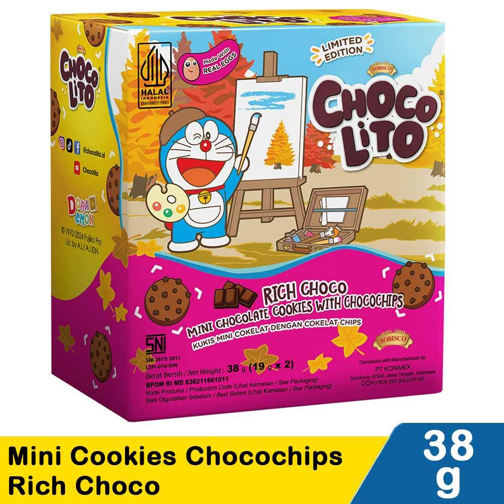 Jual Chocolito Mini Cookies Chocochips Rich Choco 38 Gram | Shopee ...