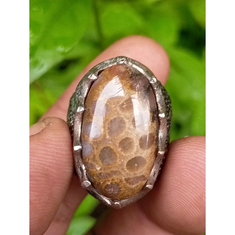 Jual cincin batu akik natural sarang tawon | Shopee Indonesia