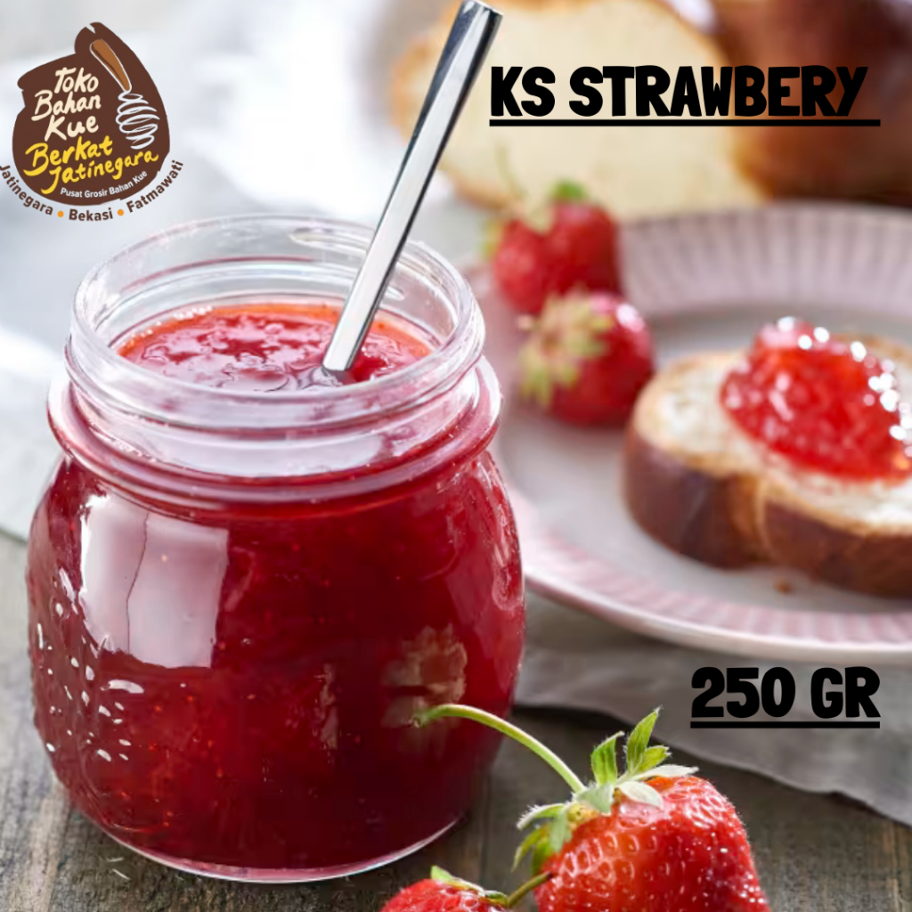 Jual KS STRAWBERRY ( SELAI STRAWBERRY) KEMASAN 250 gr | Shopee Indonesia