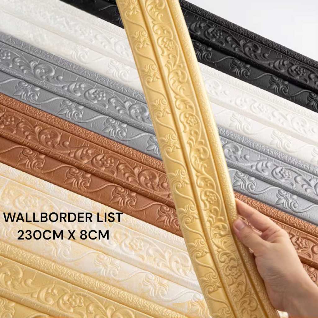 Jual WALL BORDER LIST (LEBAR 8 CM) WALL BORDER FOAM 3D /WALLPAPER LIST ...