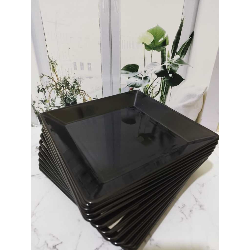 Jual 6 pcs / 1 lusin) - Piring Persegi Semi Melamin Dinnerware 20 cm ...