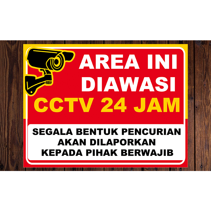 Jual Stiker CCTV 32x48 Cm berbagai macam Awas CCTV dipantau CCTV 24 Jam ...