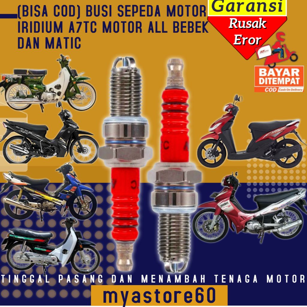 Jual (BISA BAYAR DIRUMAH) BUSI RACING IRIDIUM A7TC SEPEDA MOTOR ALL BEBEK GIGI KARISMA SUPRA X ...