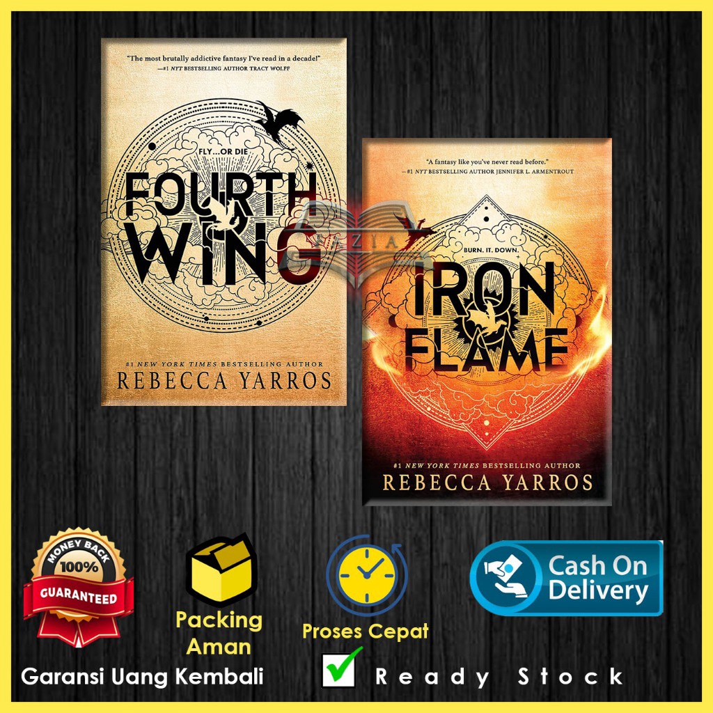 Jual GOGO Fourth Wing Iron Flame by Rebecca Yarros EnglishIndonesia ...
