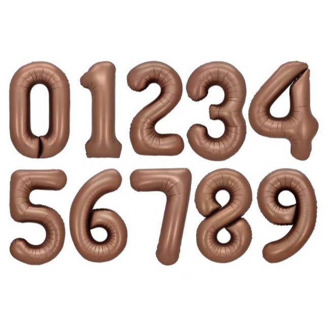Jual Foil Angka Jumbo Coklat Tua / Coffe 80 CM | Shopee Indonesia
