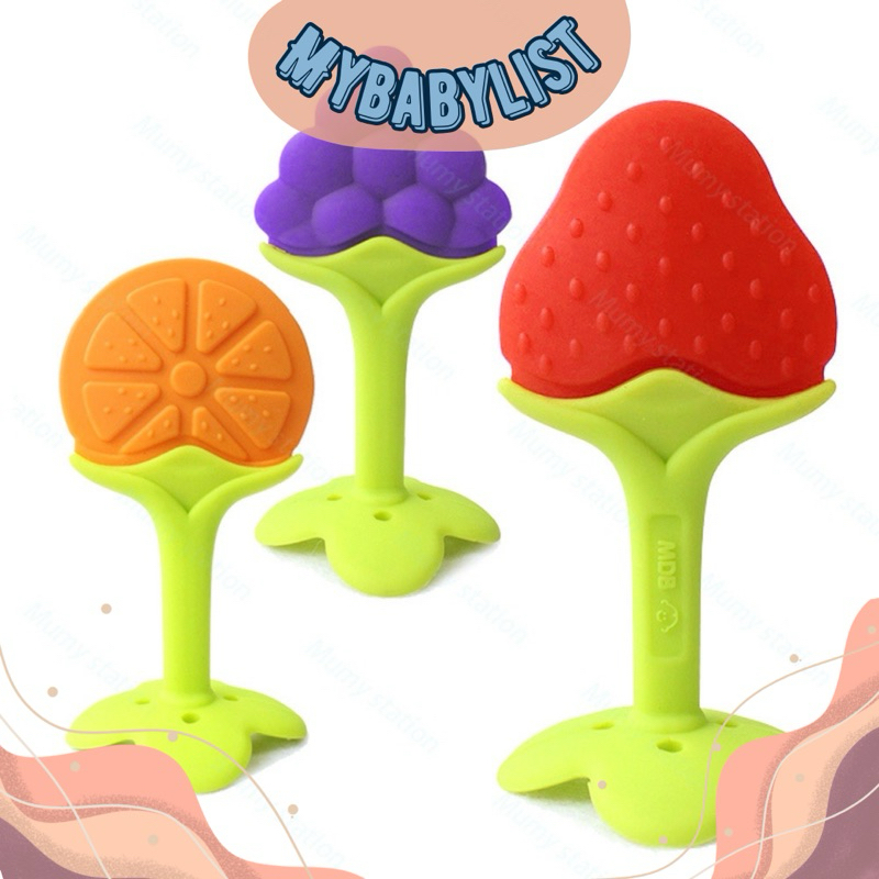 Jual Teether Gigitan Buah Bayi Silicone + Box / Mainan Bayi Tether ...