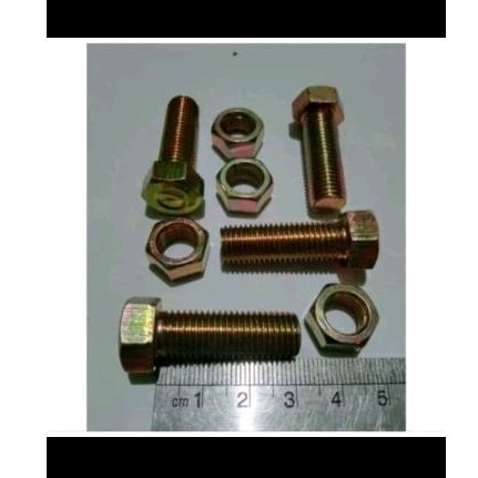 Jual BAUT MUR KUNING BMK M10 X 30 MM ( KUNCI 14 ) | Shopee Indonesia