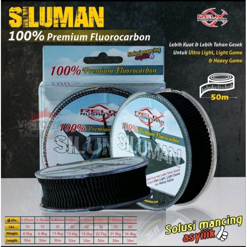 Jual Senar Leader SILUMAN Leader 100% Fluorocarbon Relix Nusantara Senar Pancing | Shopee Indonesia