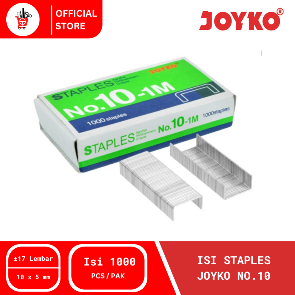 Jual Staples | Isi Stapler Refill | Stapler Joyko No. 10 (1 Pcs ...