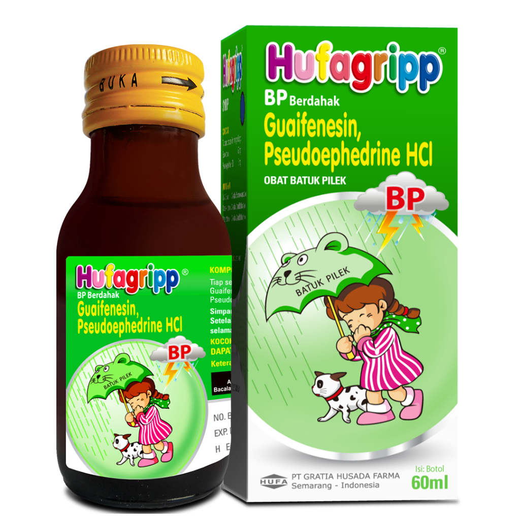Jual HUFAGRIP HUFAGRIPP BP BERDAHAK SIRUP 60 ML MEREDAKAN BATUK ...