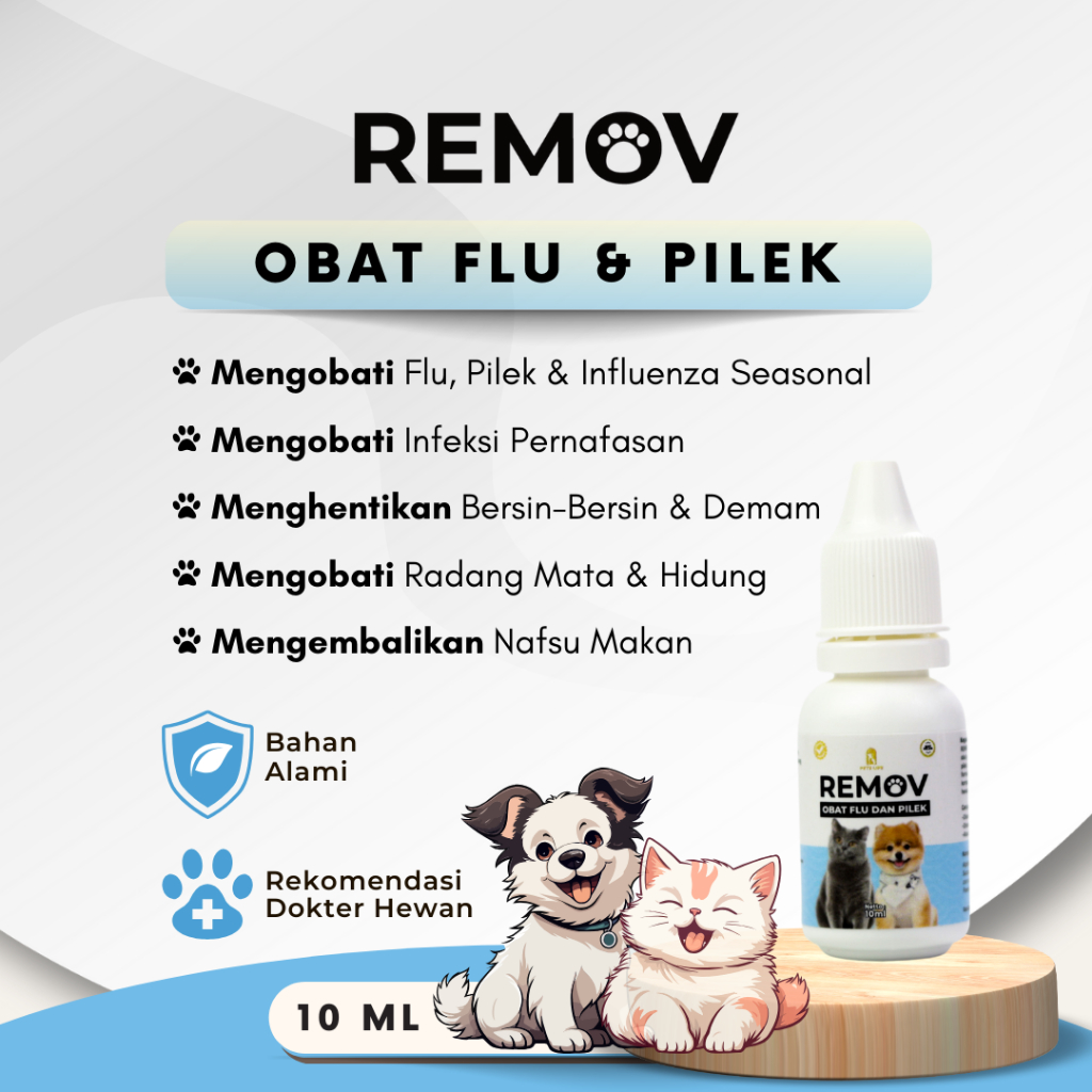 Jual Remov Obat Flu Dan Pilek Kucing Dan Anjing 10 Ml | Shopee Indonesia