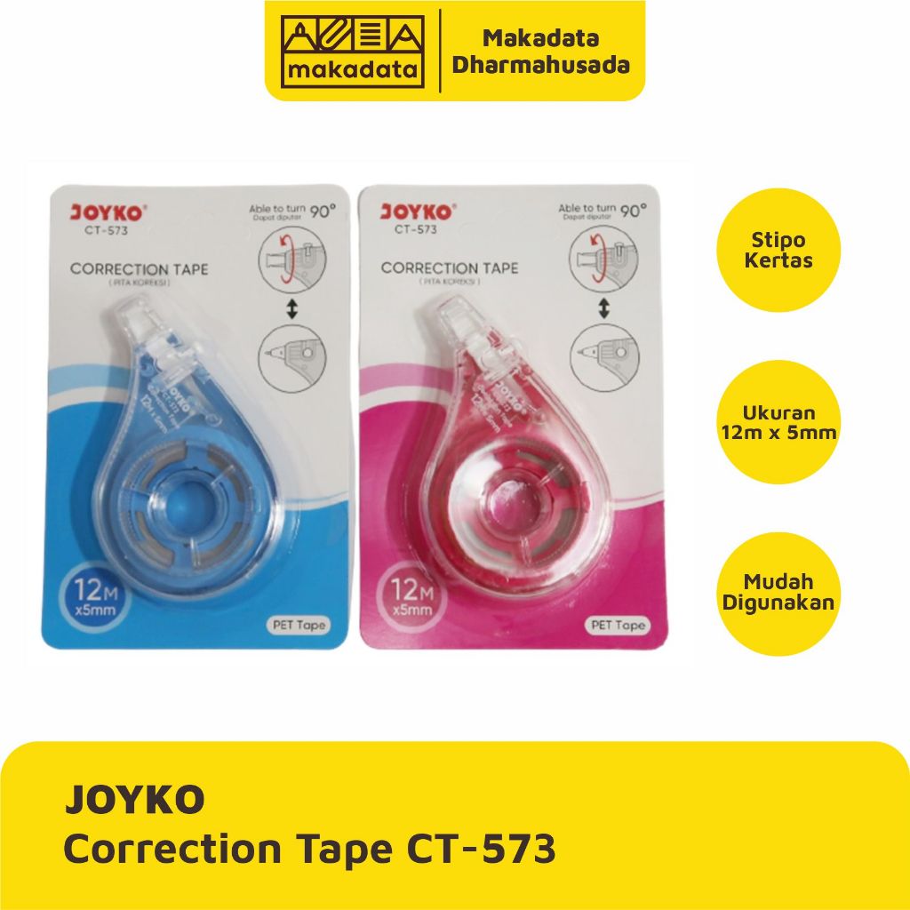 Jual CORRECTION TAPE | STIPO KERTAS JOYKO CT-573 12 METER (1 PCS ...