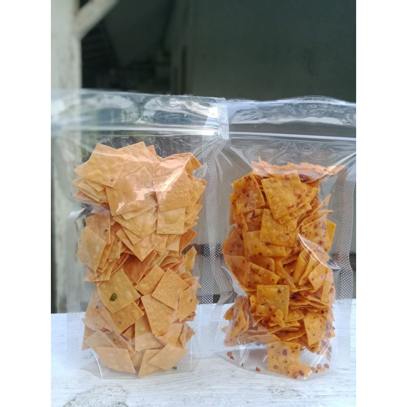 Jual Keripik pangsit kemasan 100 gram | Shopee Indonesia