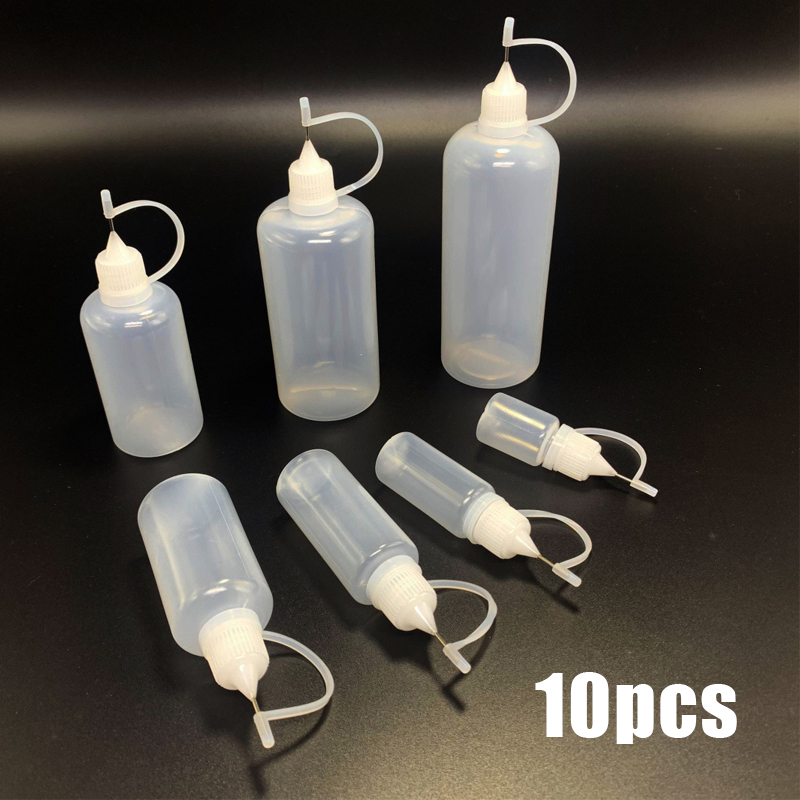 Jual 10pcs Botol Jarum Kosong Glue Applicator Bottle Botol Lem Quilling ...