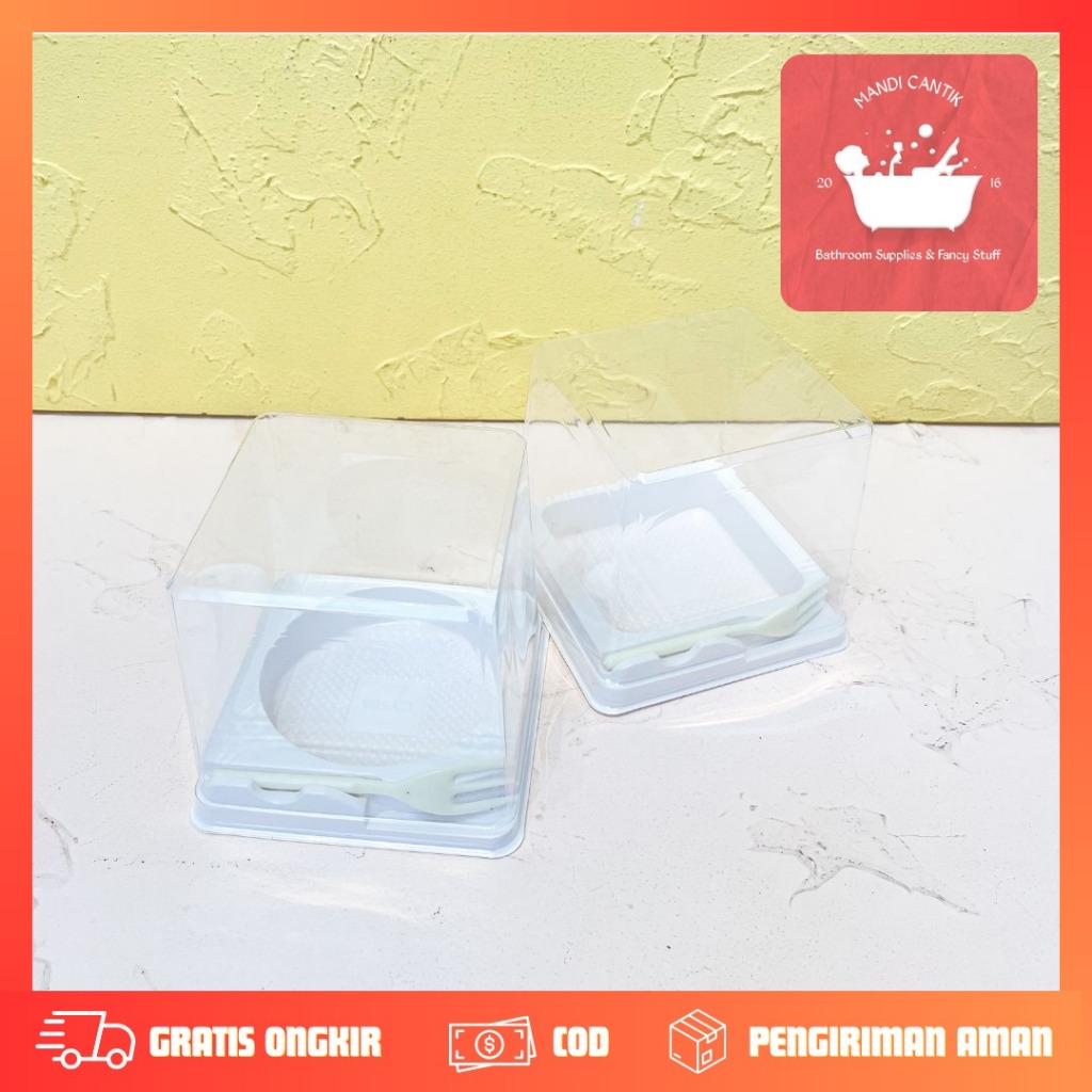 Jual KOTAK ROLLCAKE PERSEGI DAN BULAT BONUS GARPU 11,5 X 11,5 X 10 MIKA ...